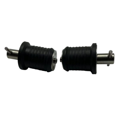 2 pack Boat Drain Plug Rubber Stainless Steel Twist Hull Drain Plugs ...