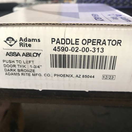 Adams Rite Assa Abloy Paddle Operator 4590-02-00-313 Push To LEFT Dark ...