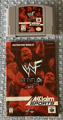 TESTED WWF Attitude Wrestling Nintendo 64 N64 Game Cartridge With ...