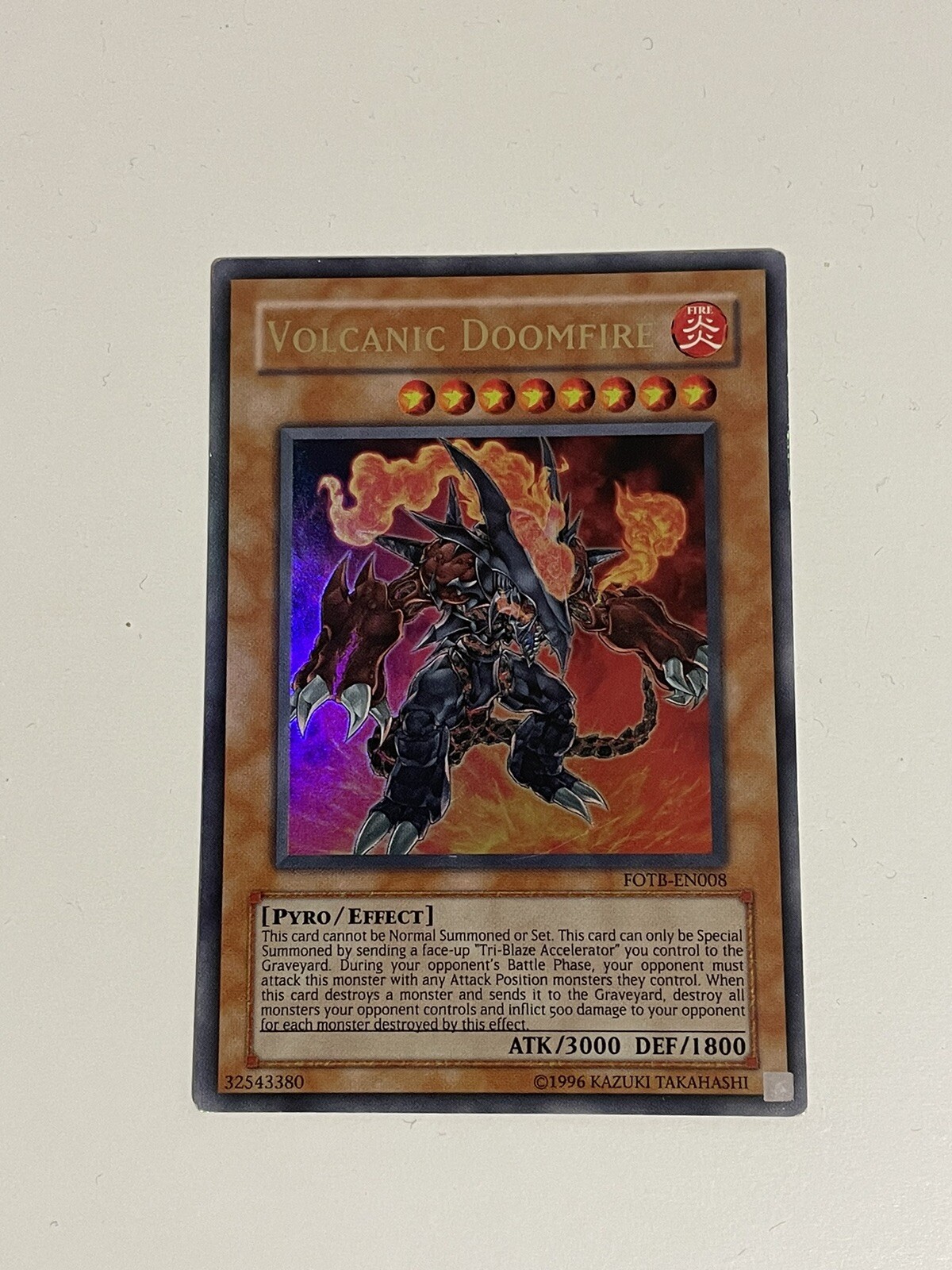 Volcanic Doomfire - FOTB-EN008 - Ultra Rare, Unlimited Lightplay Yugioh ...
