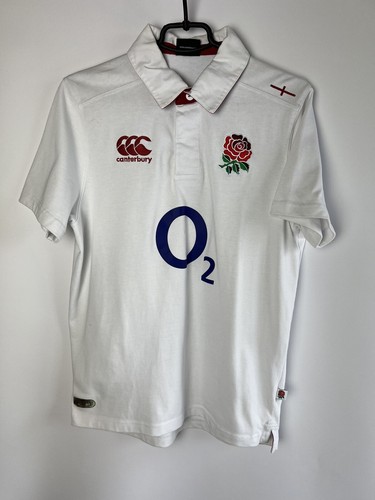 ENGLAND HOME RUGBY SHIRT JERSEY LONG SLEEVE CANTERBURY sz XL MEN WHITE ...