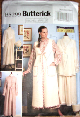 Butterick pattern no 5299 womens Victorian gown & robe XS S M ~uncut~ historical | eBay