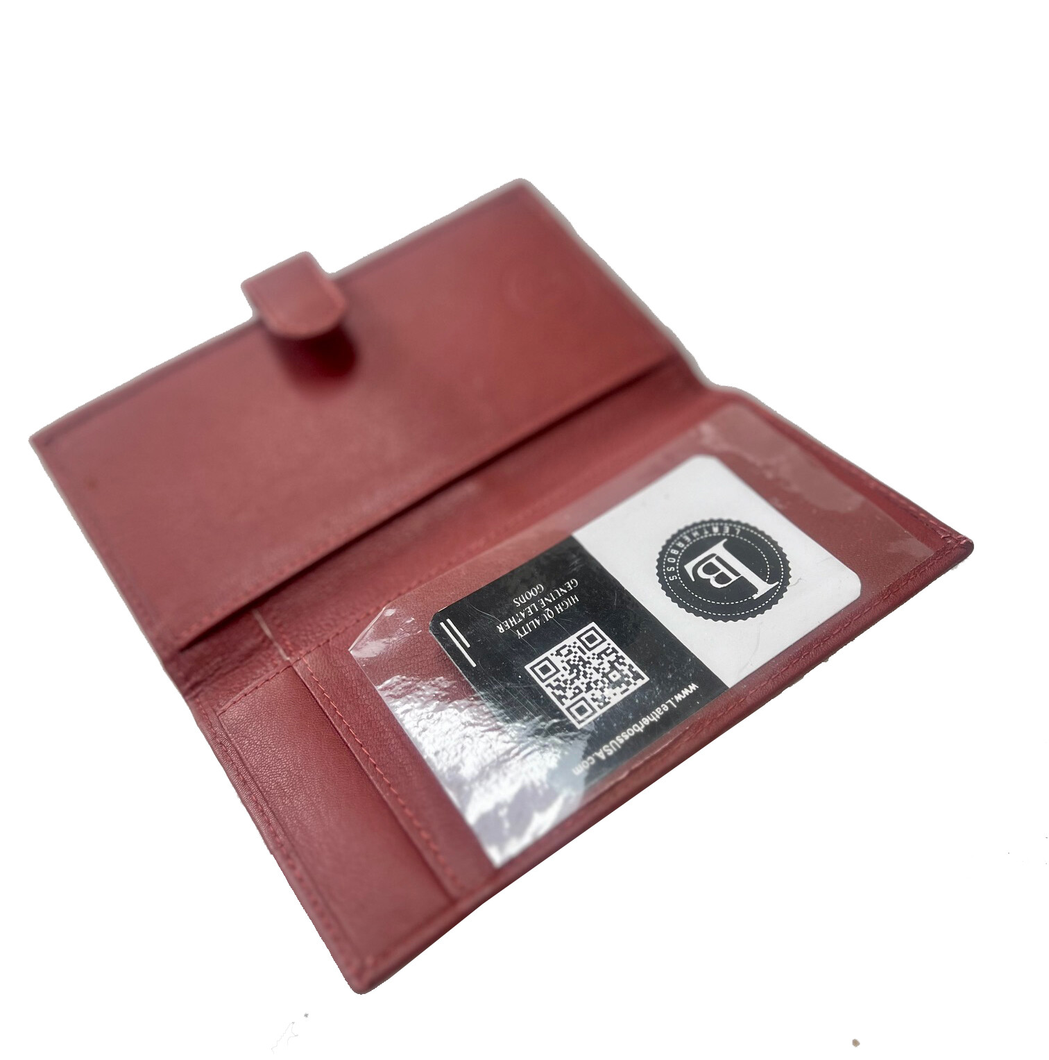 Slim Genuine Leather Checkbook Cover with Snap Closure for Extra ...