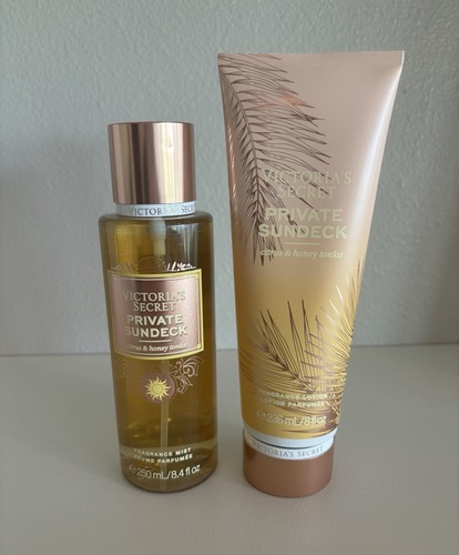 VICTORIA'S SECRET *PRIVATE SUNDECK* FRAGRANCE BODY MIST SPRAY & LOTION ...