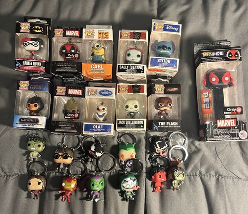 Lot Of 21 Pocket Pop Keychains + Bonus Exclusive Deadpool (Gamer) Pop ...