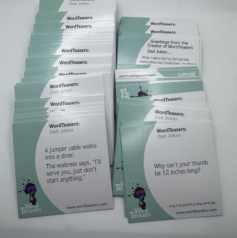 Dad Jokes Word Teasers The Worst Dad Jokes Hilarious 300 Jokes Card ...