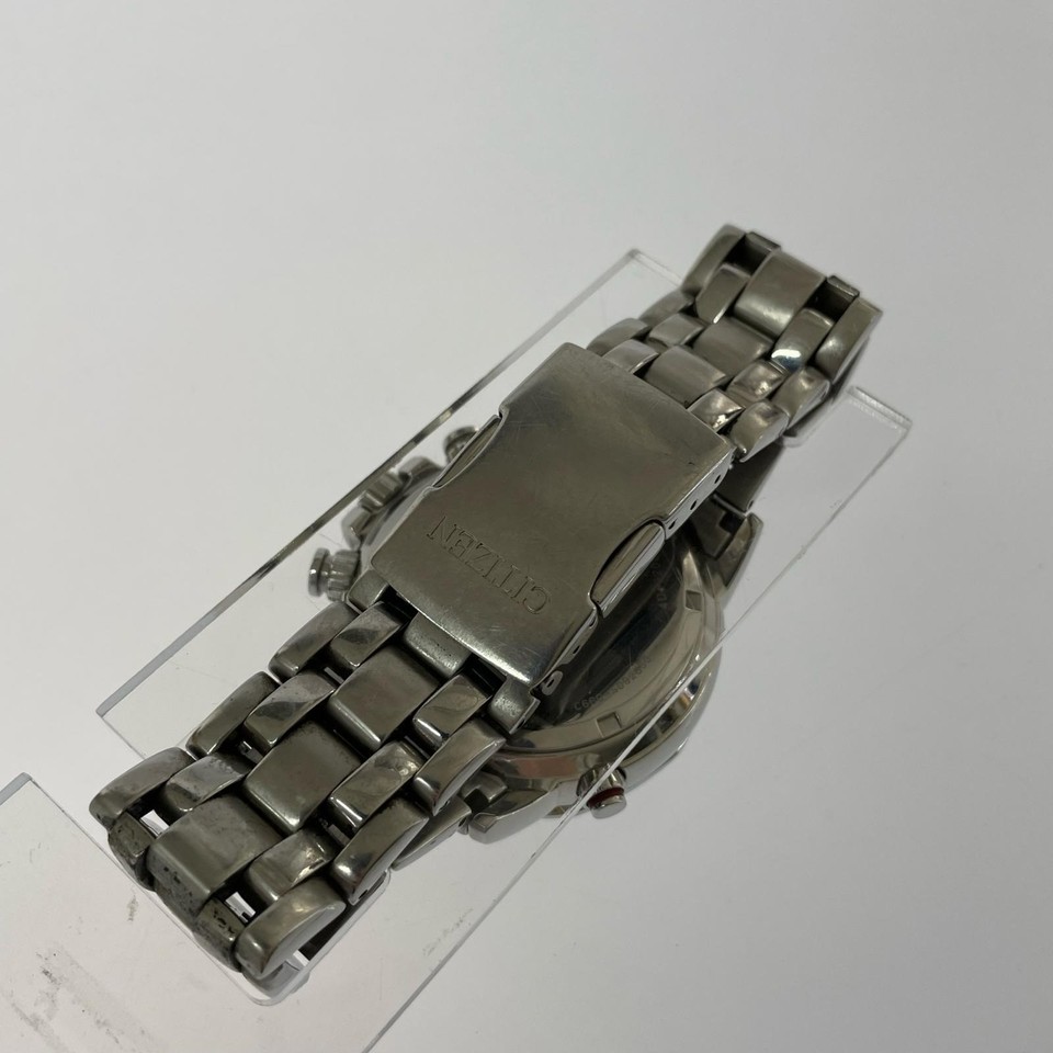 Citizen Eco-Drive Skyhawk Promaster Chronograph Silver Men’s Watch Used ...