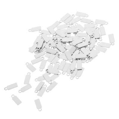 100 Pcs Stainless Steel Label Bezel Pendant Trays Blanks Metal Stamping ...