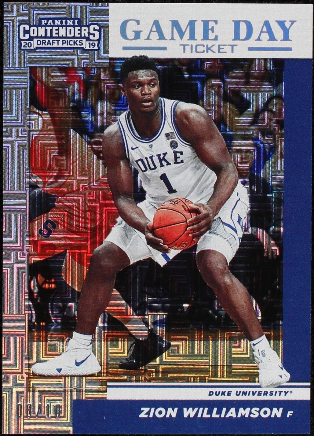 2019-20 Panini Contenders Draft Picks - Game Day Tickets Zion ...