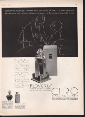 1931 CIRO FLOVERIS CHEVALIER DE LA NUIT DOUX JASMIN PERFUME HANS FLATO ...