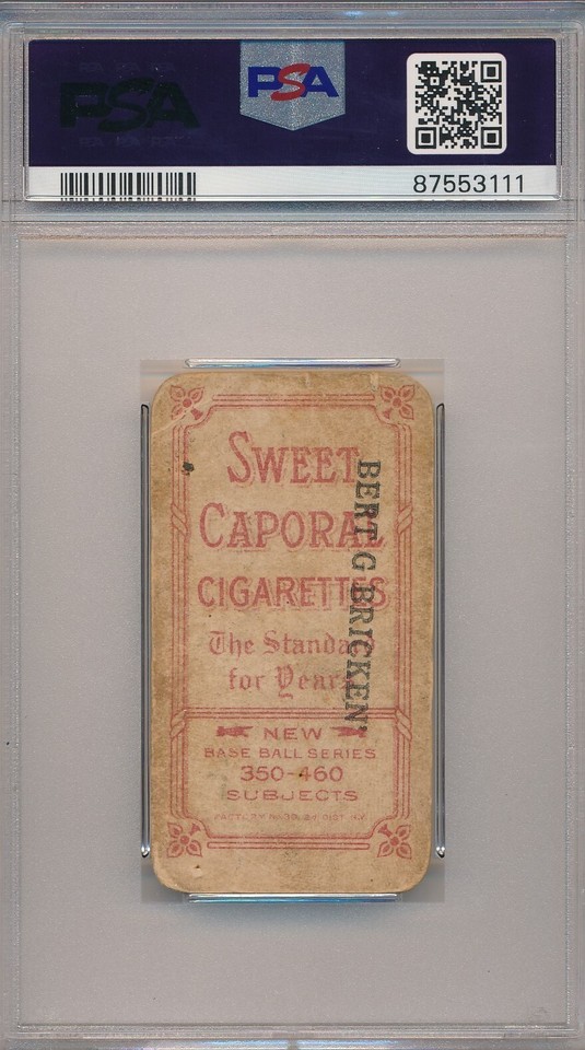 1910 T206 SWEET CAP - JOHNNY EVERS, CHI., W/ BAT - PSA A (SVSC) FRESHLY ...