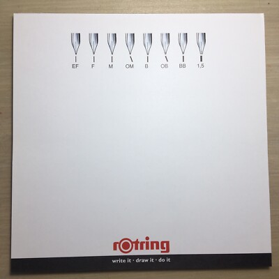 rOTRING INCREDIBLE SMOOTH PAPER PAD. THICK. MADE FOR RETAILERS. 81/4 ...