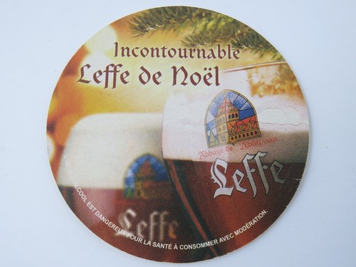 BELGIAN Beer Coaster ~ ~ Abbaye LEFFE De Noel ~ Dinant, BELGIUM ...