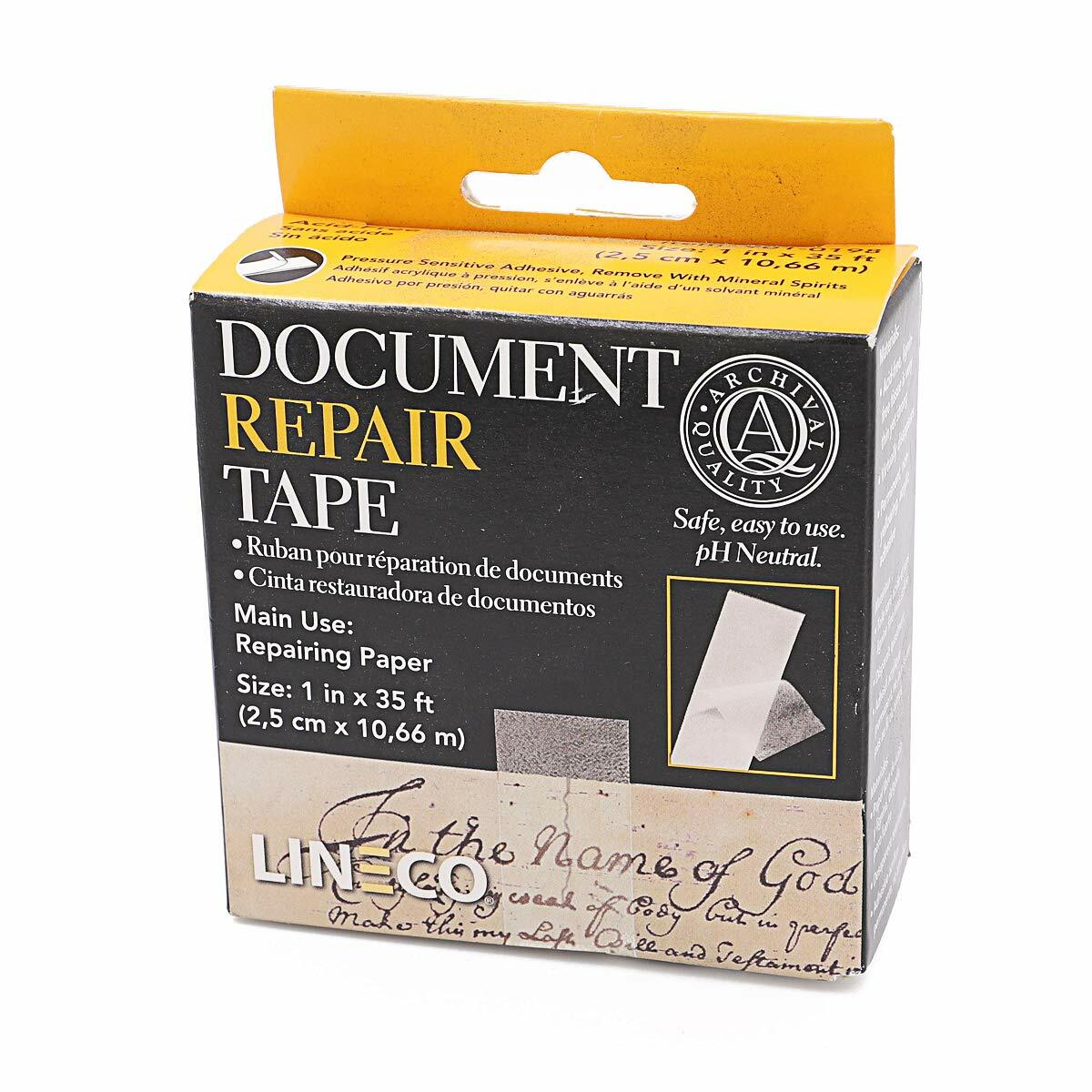 Lineco Archival Document Repair Tape 1-Inch x 35 Feet Repairs Prints ...