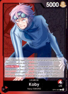 One Piece OP11-001 - Koby - Leader | eBay.de