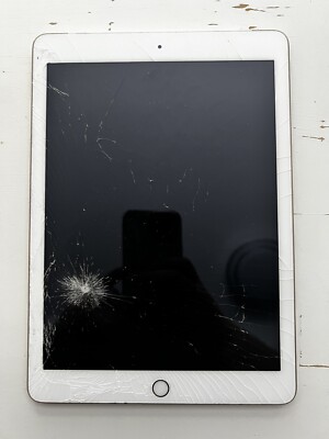 BUSTED SCREEN Apple iPad 5th Gen. 32 GB, Wi-Fi + 5G (AT&T), 10.9in ...