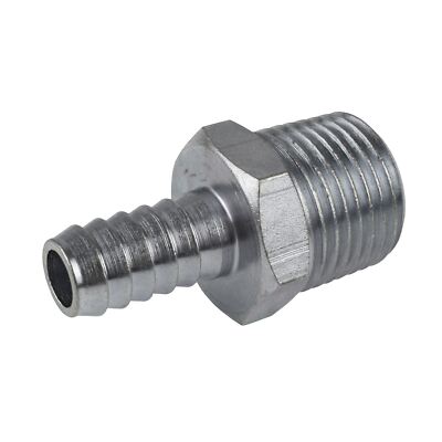 1/2" BSP Thread Hose Tail for 3/8" Hose Pipe Air Line Fitting Hydraulic ...