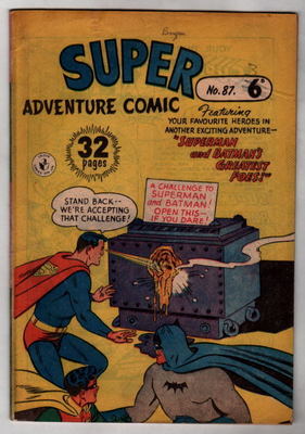 Australian SUPER ADVENTURE COMIC 87 DC Comics 1950's 32 pgs World's ...