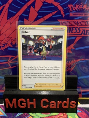 Pokemon Evolving Skies Raihan 152/203 Uncommon Trainer TCG NM/M FREE ...