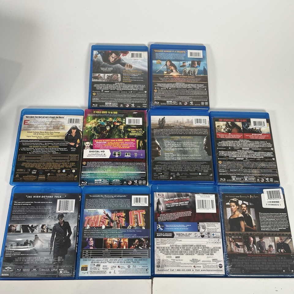 Blu Ray Lot of 10 - Mixed - Action, Superhero, Horror, Music | eBay