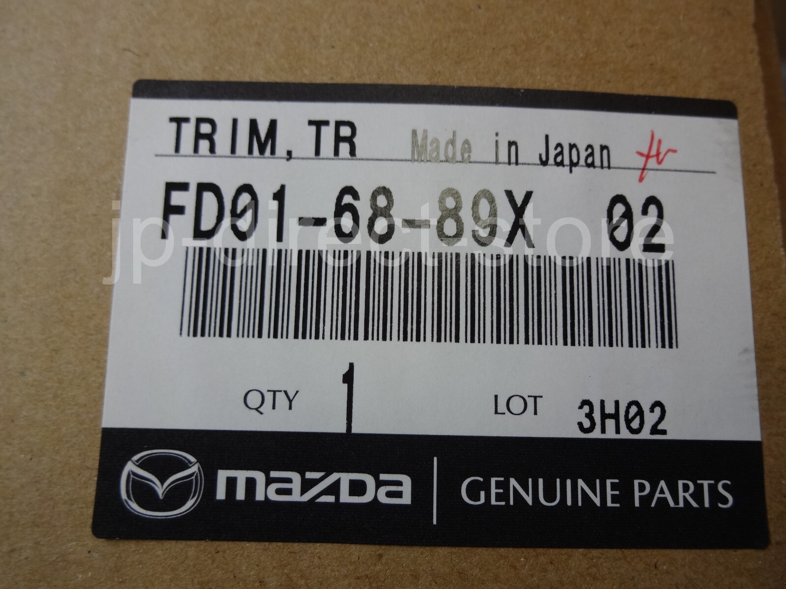 Genuine Mazda 92-02 FD3S RX-7 Rear Trunk Trim Panel FD01-68-89X-02 OEM ...