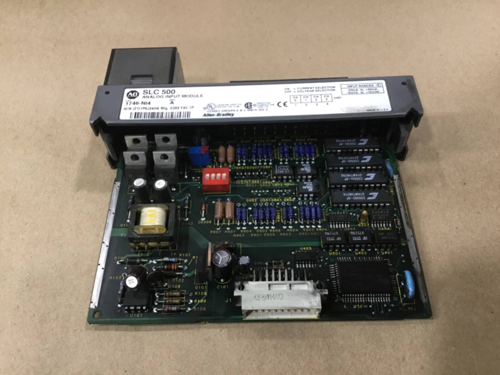 Allen Bradley 1746-NI4 1746-N14 1746NI4 Ser A SLC 500 Input Module ...