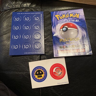 Pokemon TCG Bundle Advanced Rulebook Version 3 Staryu Pog Coin Tokens ...