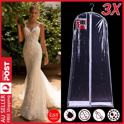 3X Clear Large Wedding Dress Bridal Gown Garment Protector Cover ...