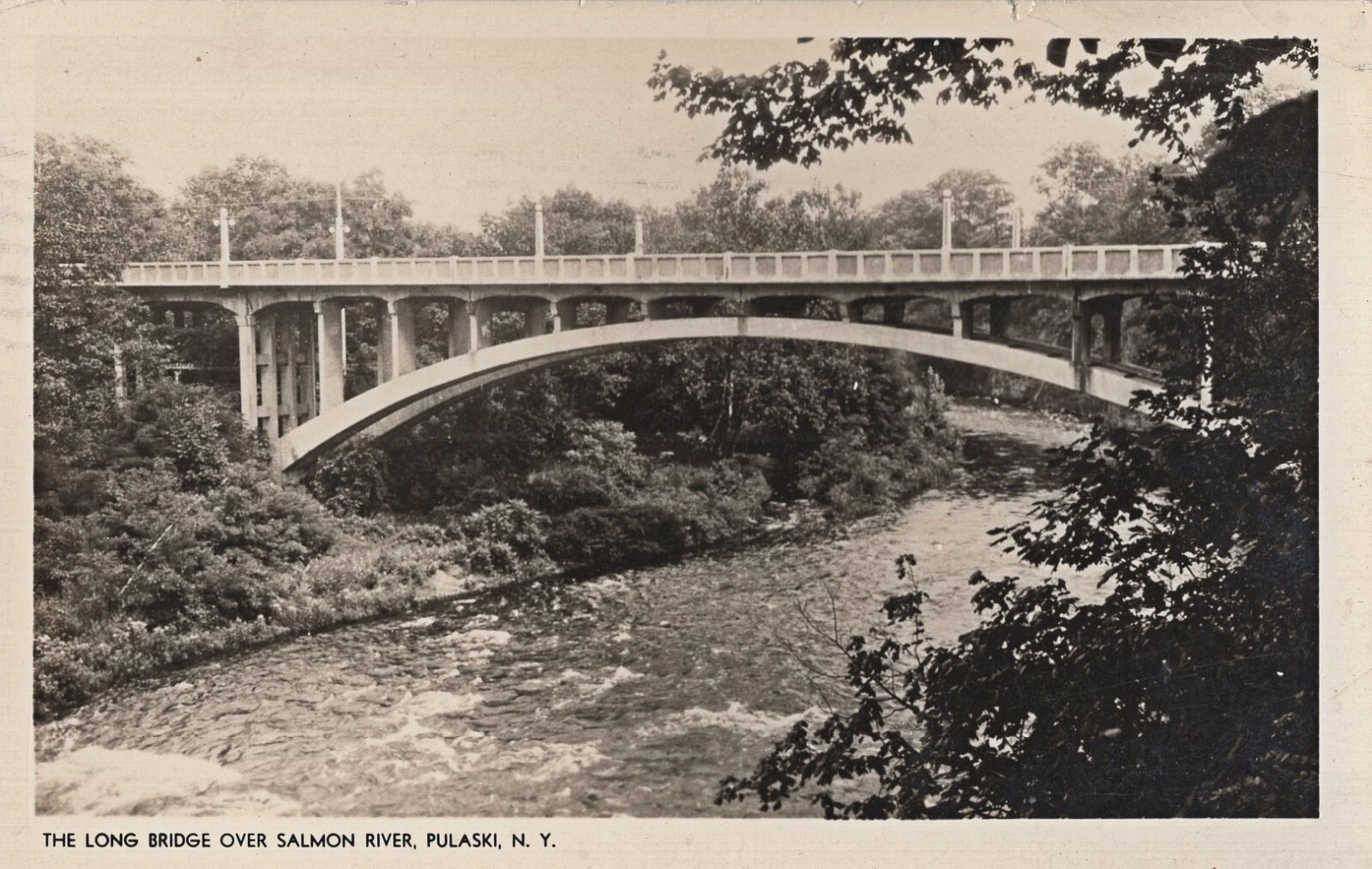 1943 RPPC Bridge over Salmon River, Pulaski, NY Real Photo Postcard | eBay