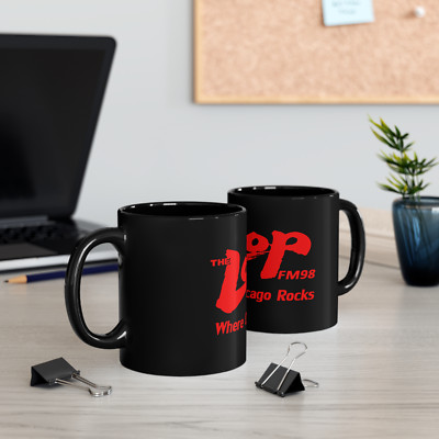 The Loop FM 98 Radio Where Chicago 11oz Coffee Tea Black Mug | eBay