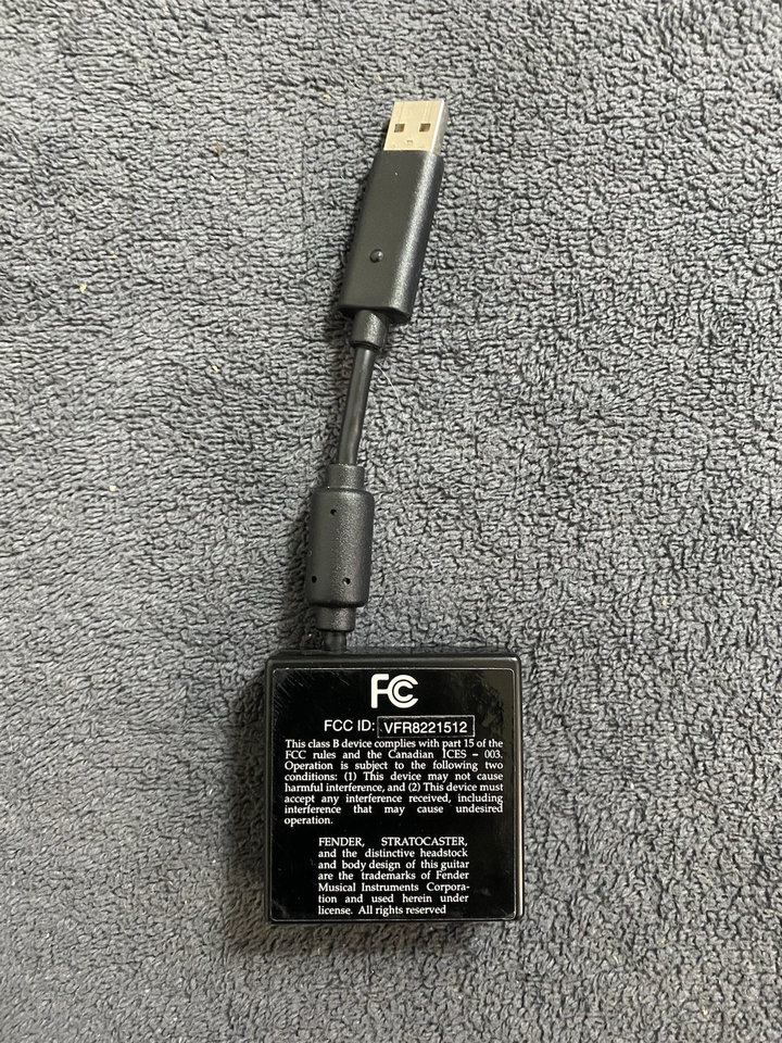 ROCK BAND USB Wireless GUITAR DONGLE VFR8221512 PS2 PS3 Fender ...