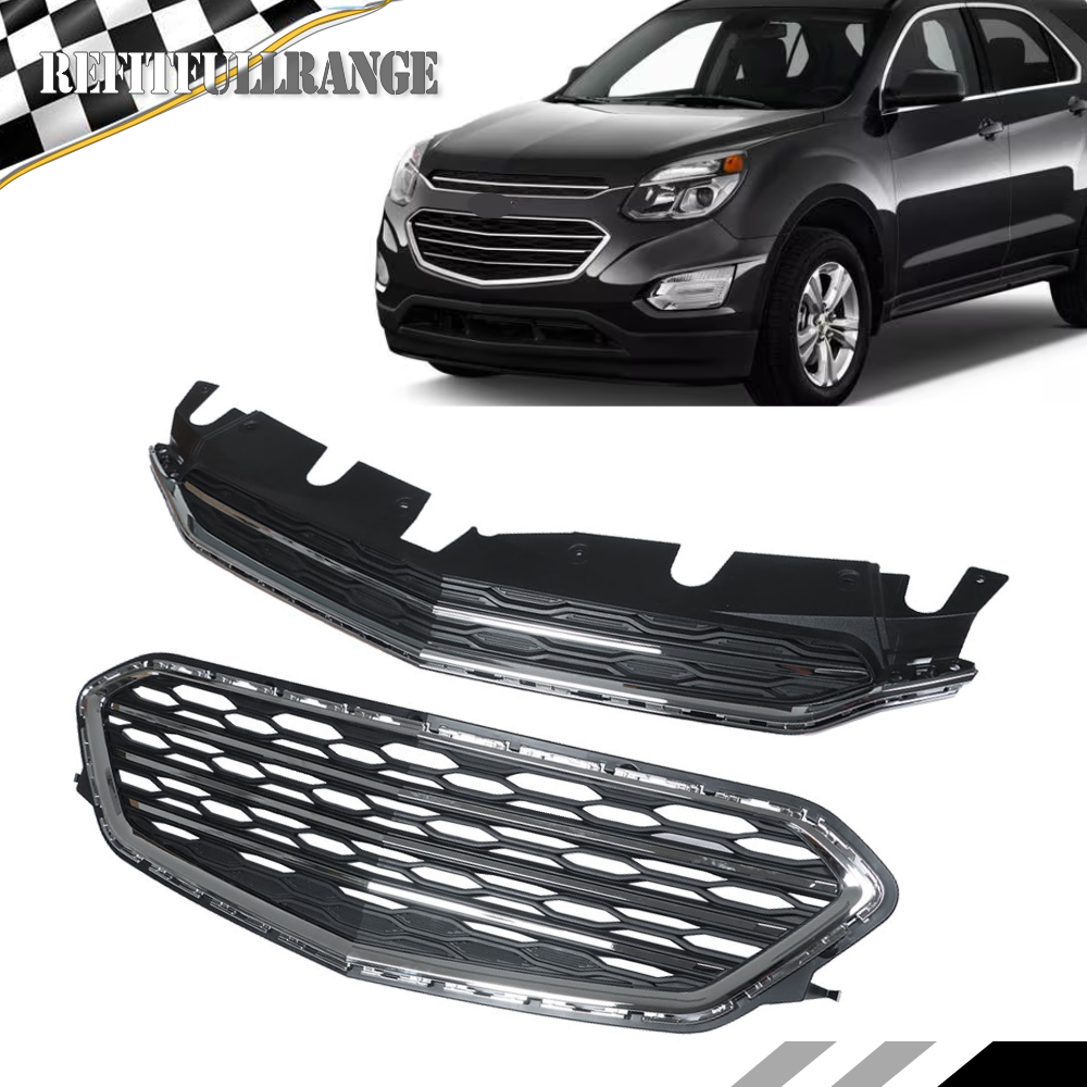 Front Upper Lower Grille Grill Set For Chevrolet Equinox 2016 2017 ...