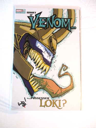 SIGNED/REMARK MATHEW WAITE WHAT IF VENOM POSSED LOKI VARIANT COVER X115 ...