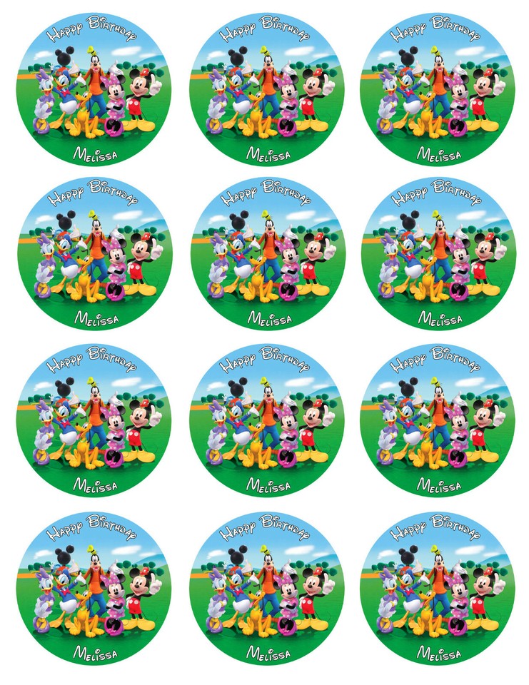 MICKEY MOUSE Edible Cake topper Party image party | eBay