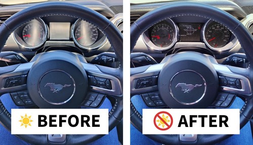 Mustang 2015-2017 Speedometer Cluster Anti-reflective Glare Reduction ...
