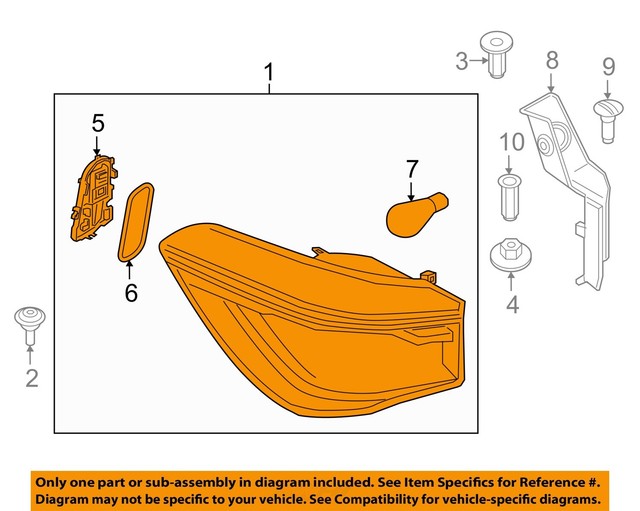 Genuine Rear Driver Left Outer Tail Light Assembly 63217488543 for BMW ...