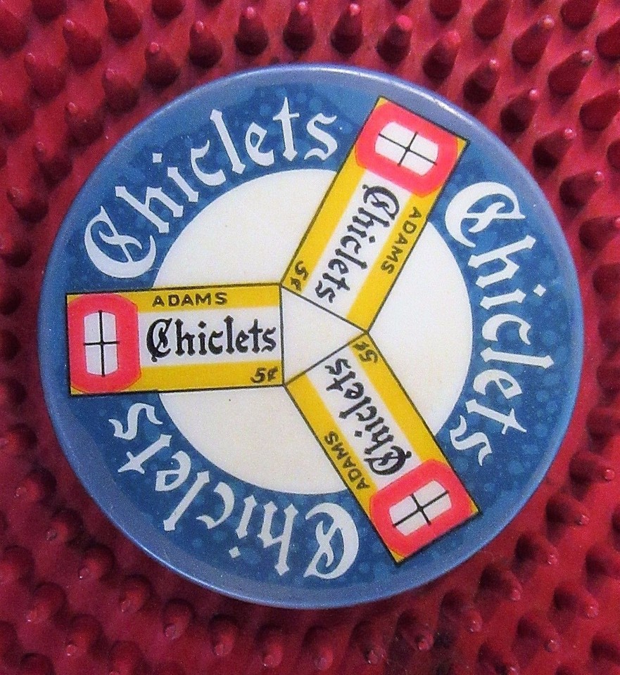 1940's ADAMS CHICLETS GUM Sun Rubber counter top change mat RED * | eBay