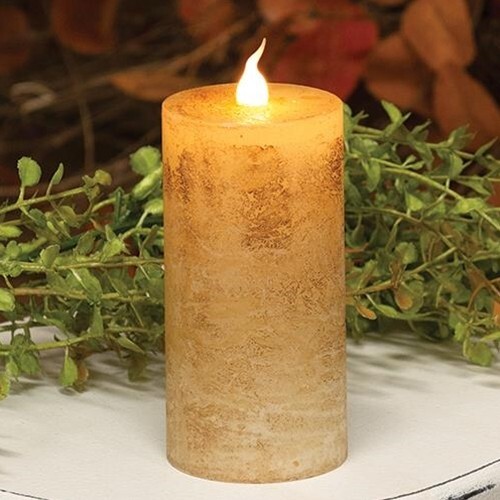 NEW Primitive TIMER PILLAR RUSTIC Grungy TAN Candle 4" H x 2" D ...