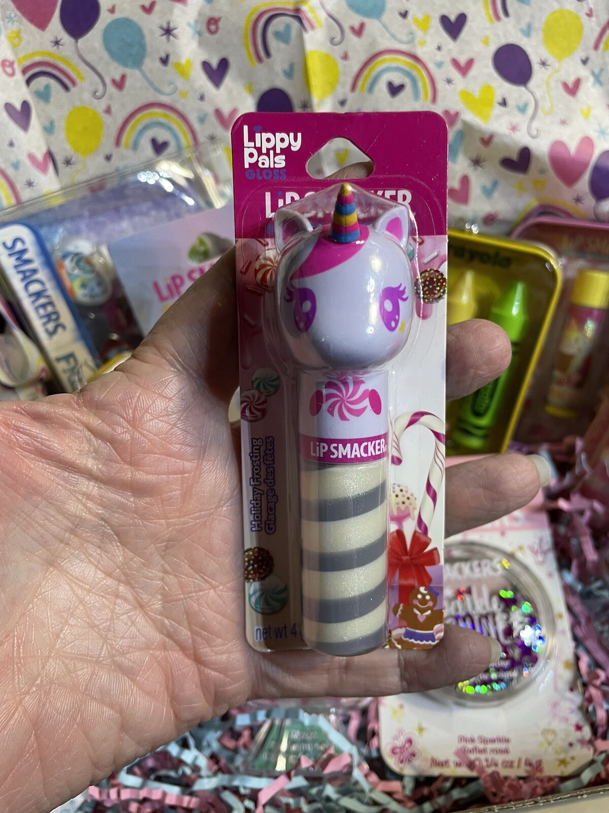 Lip Smackers Gift Set. Starburst, Fairy Pixie Dust, nail polish, pink ...