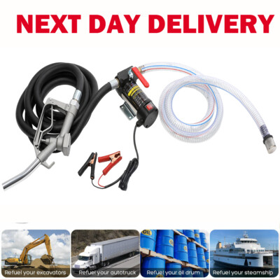 12V ELECTRIC DIESEL FUEL TRANSFER PUMP OIL DISPENSER 45L/MIN FUEL ...