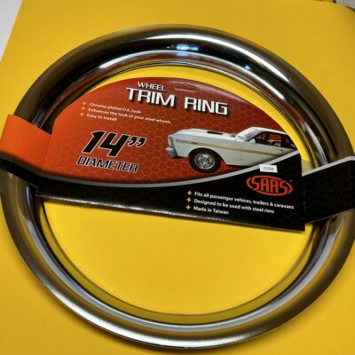 14" Chrome steel Wheel trim dress ring SAAS 9491 | eBay Australia