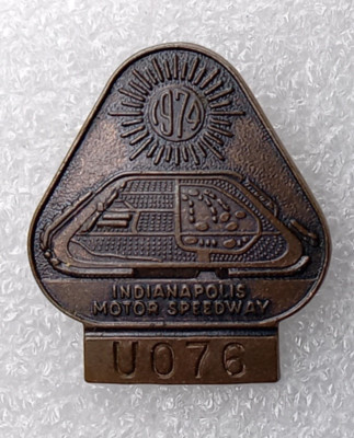 1974 Indianapolis 500 Bronze Pit Badge #U076 Indy Pin Vintage | eBay