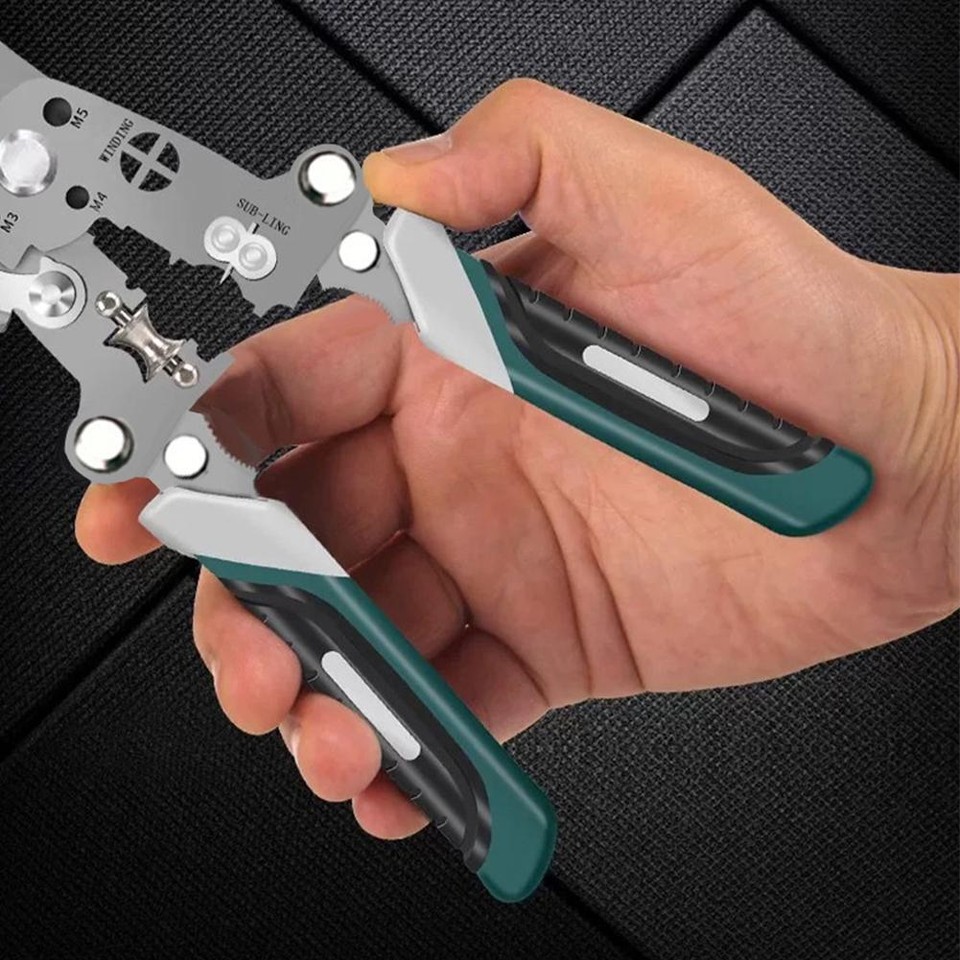 Multifunctional Wire Stripper Pliers Foldable Electrical Cable Cutter ...