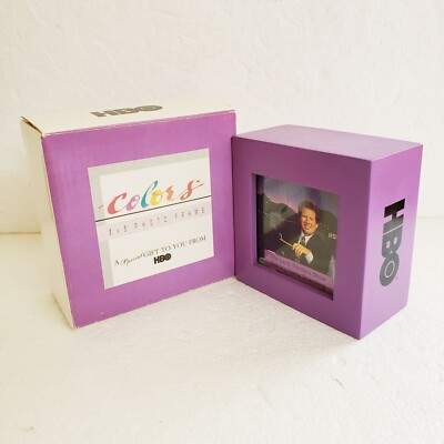 Vintage 1996 HBO Studio Gift Colors 3x3 Block Photo Frame Cinemax Time ...