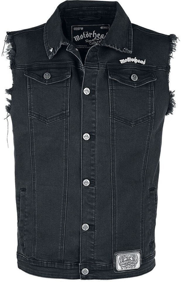 Motörhead Vest Jacket Heavy Metal Band Black Sleeveless Denim Jean ...