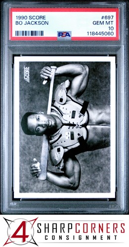 1990 SCORE #697 BO JACKSON BAT ON SHOULDERS ROYALS RAIDERS PSA 10 | eBay