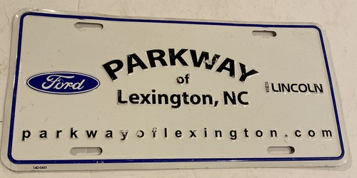 Vintage Parkway of Lexington Ford Lincoln car tag plate NC | eBay