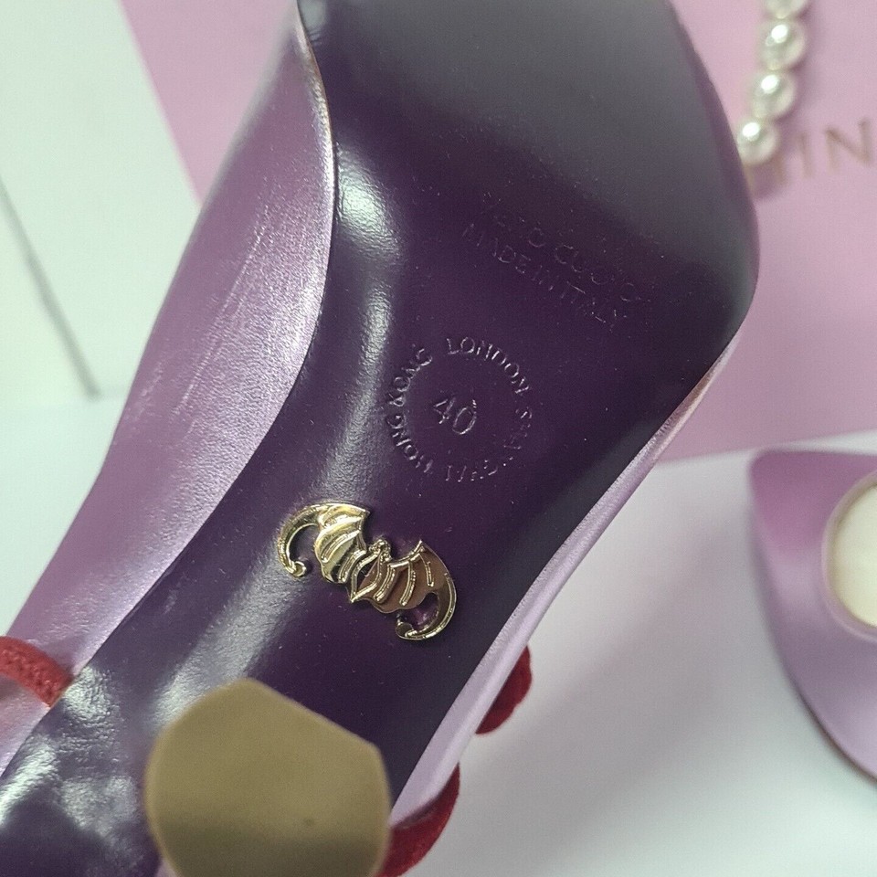 Women's High Heels Leather Shoes Mary Ching Jacqueline 105 Pink Size ...