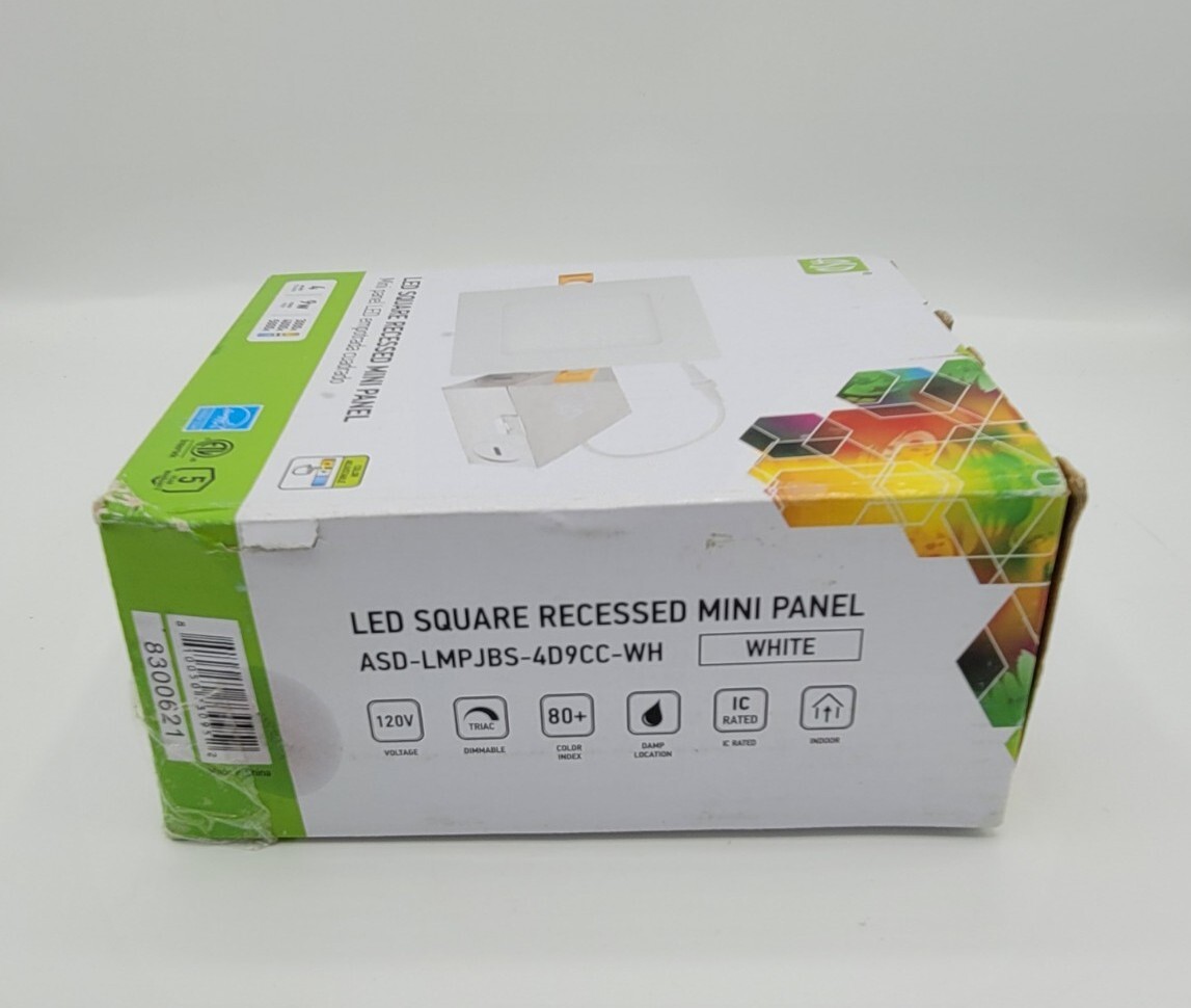 ASD LED 4” Square Recessed Mini Panel 9W | eBay