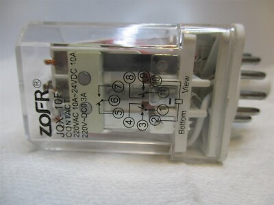 ZOFR (JQX-10F) 10A 12VDC 11-Pin Electrical Magnetic Plug-in Relay - Lot ...